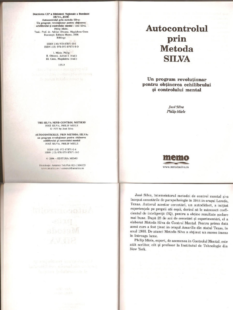 Jose Silva - Autocontrolul-Prin-Metoda-Silva | PDF