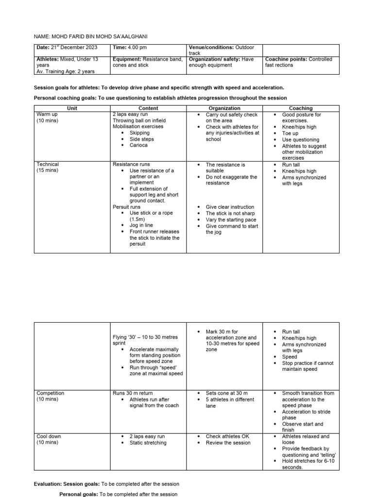 Planned Approach | Download Free PDF | Running | Sports