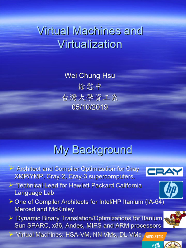 Virtualization I 2019 Intro | PDF | Virtual Machine | Virtualization