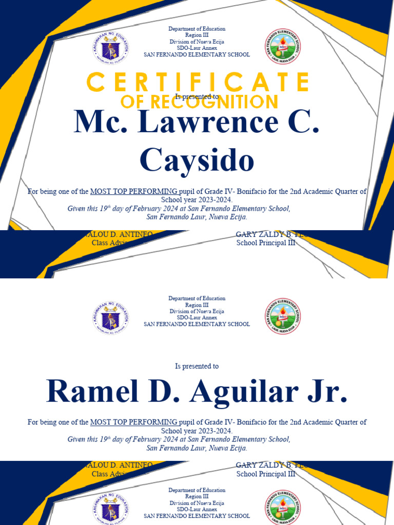 Certificates Ready To Edit | PDF