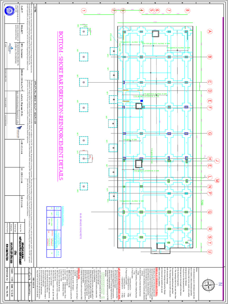 Raft Slab Bottom Long Bars Details | PDF | Civil Engineering | Real Estate