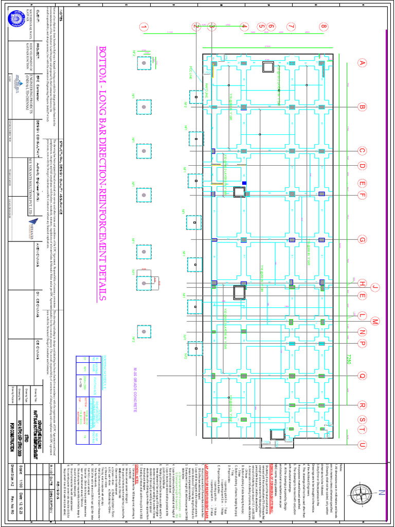 Raft Slab Bottom Short Bars Details | PDF | Beam (Structure) | Concrete