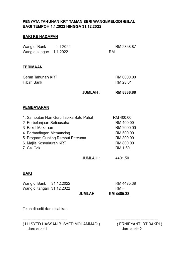 Laporan KRT 2020 | PDF