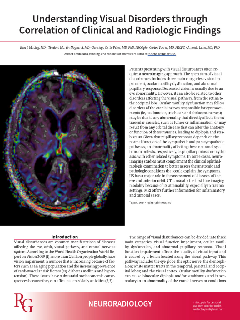 Maciag Et Al 2024 Understanding Visual Disorders Through Correlation of ...