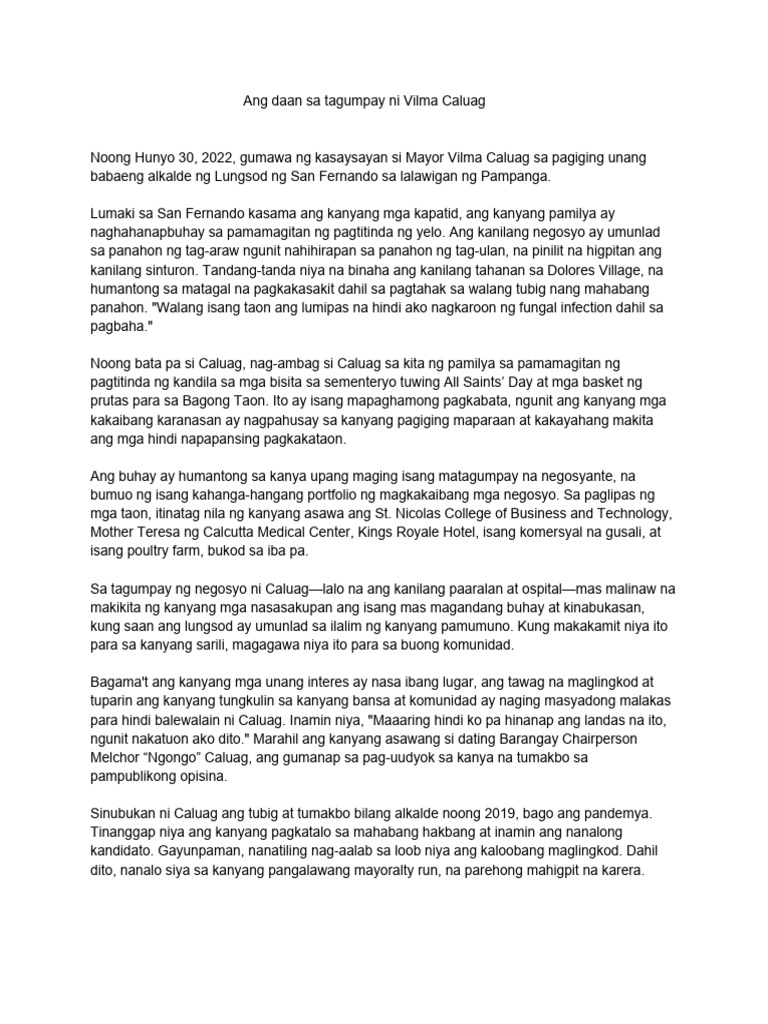 Vilma Caluag | PDF