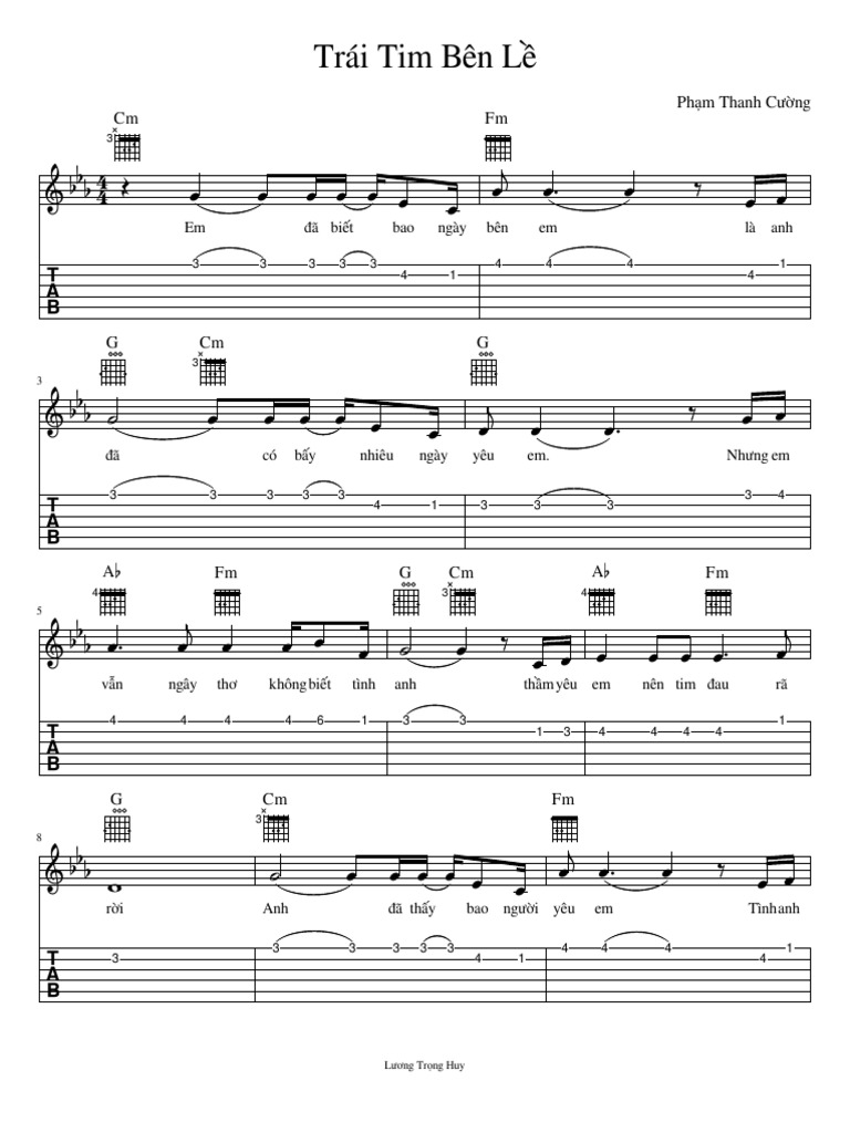 Trai Tim Ben Le - CM - Guitar | PDF