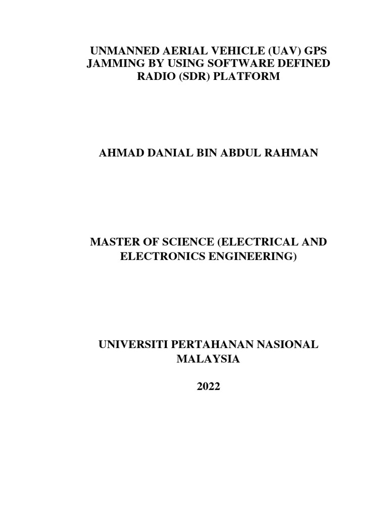 Thesis 2022 (Ongoing) - 120317 | PDF | Global Positioning System ...