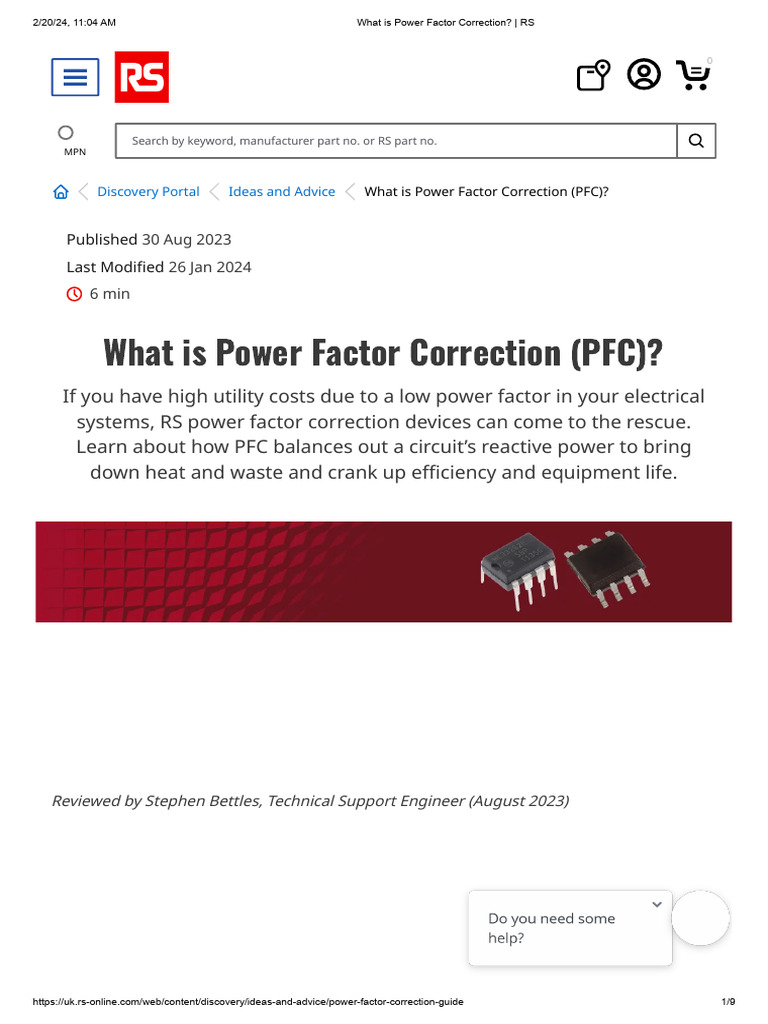 What Is Power Factor Correction - RS | PDF | Capacitor | Ac Power