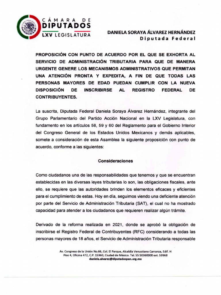 70-PA Dip Daniela Sat RFC | PDF | México | Multa (pena)
