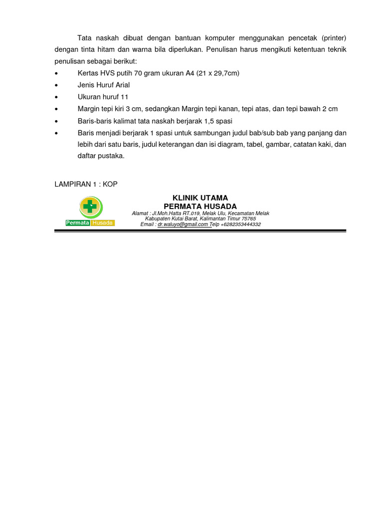 Kop Dan Format SOP | PDF