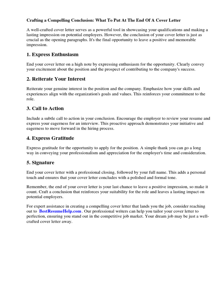 Effective Cover Letter Conclusions | PDF | Résumé | Unmanned Aerial Vehicle