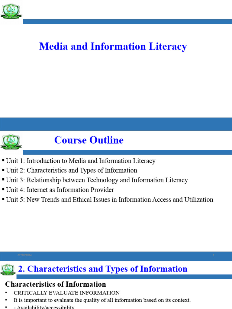 Media and Information Literacy | PDF | Information Literacy | Information
