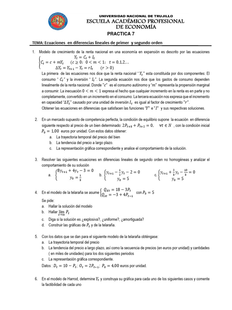 Practica 7 | PDF | Economias | Ciencias económicas