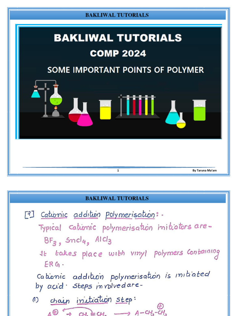COMP2024 - Some Important Points of Polymer | PDF