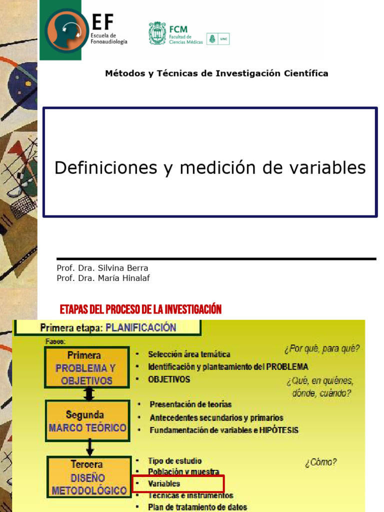Definiciones y Medición de Variables | PDF | Nivel de medida | Medición