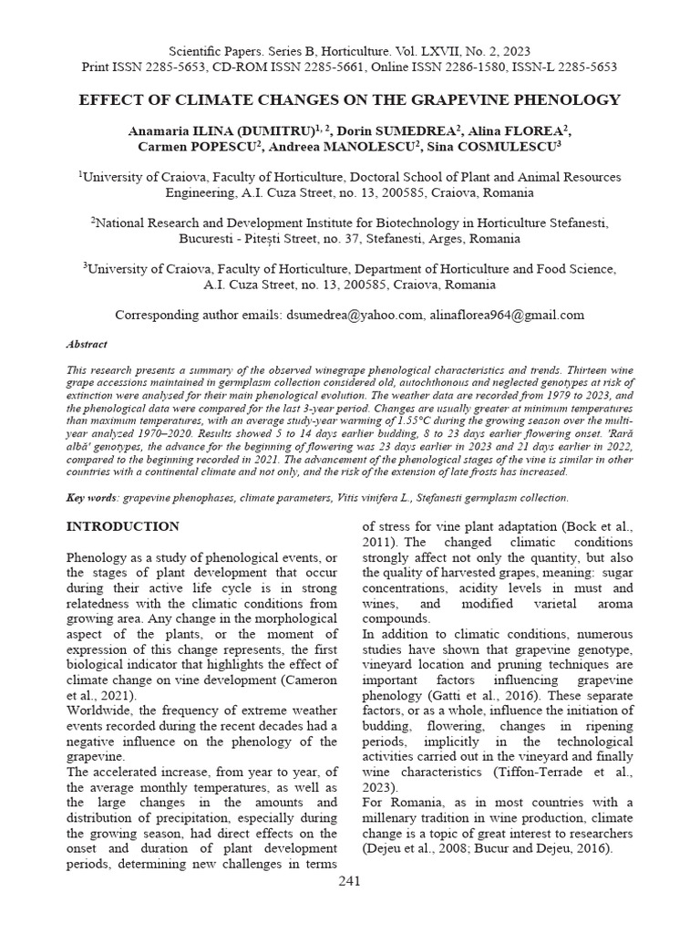 Schimbari Climatice | PDF | Vitis | Earth Sciences
