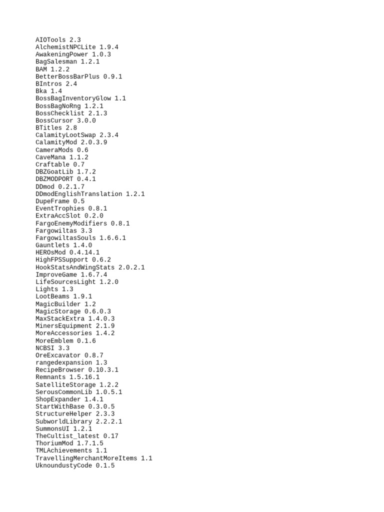 Last Launched Mods | PDF
