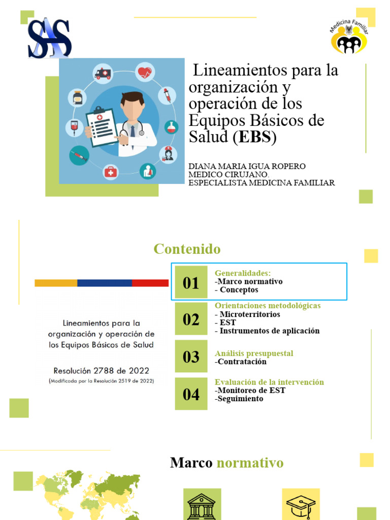 Diapositivas 1. Lineamientos para Conformar EBS. | PDF | Politica social | Cuidado de la salud