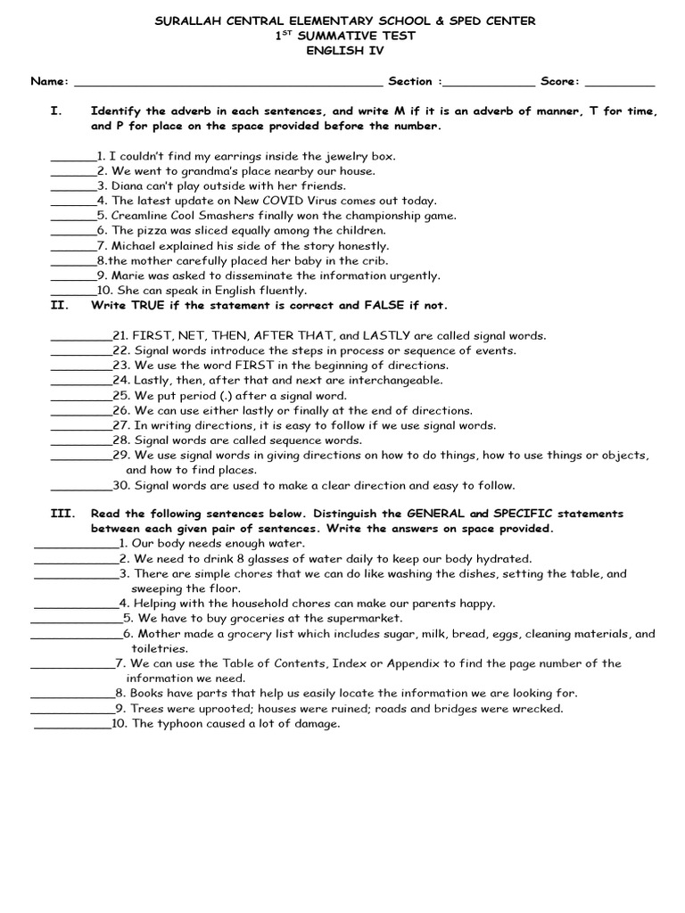 English q3 ST 1 | PDF