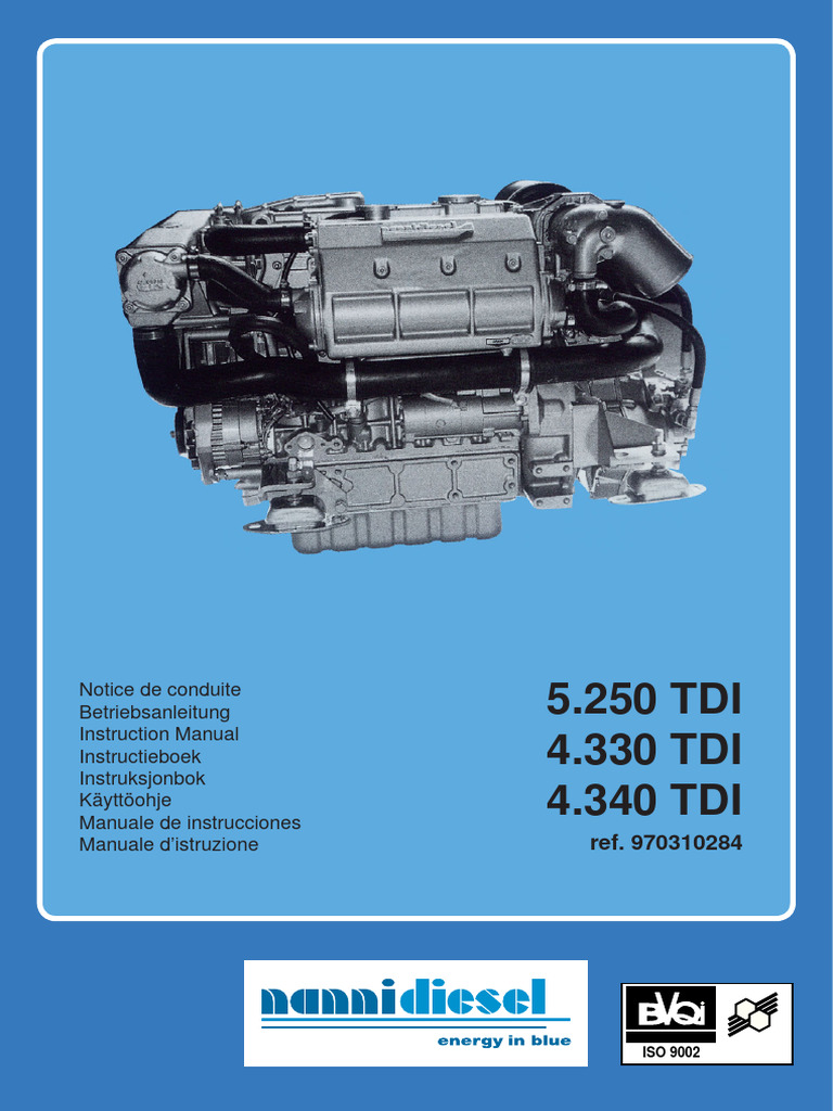 Nanni 5.250 TDI Engine Manual | PDF | Motor Oil | Engines