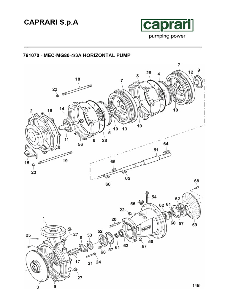 Plansa Motopompa Caprari MEC-MG 80-4-3A | PDF | Mechanical Engineering ...