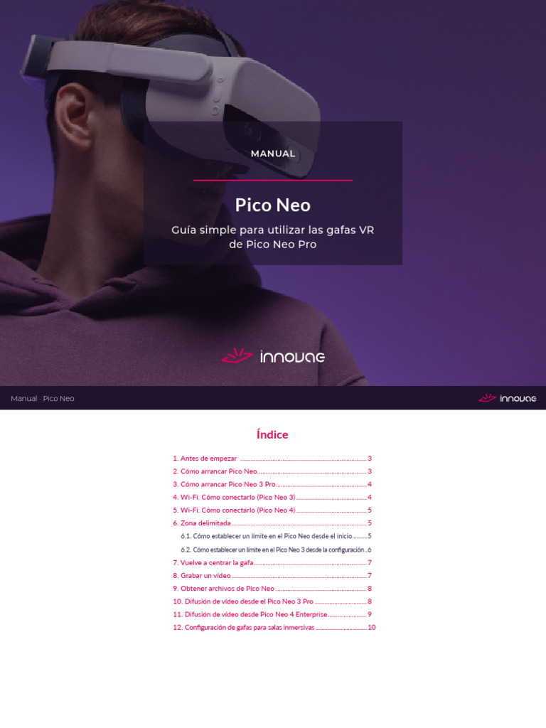 Manual Pico Neo - Guía Simple para Utilizar Las Gafas VR de Pico | PDF ...