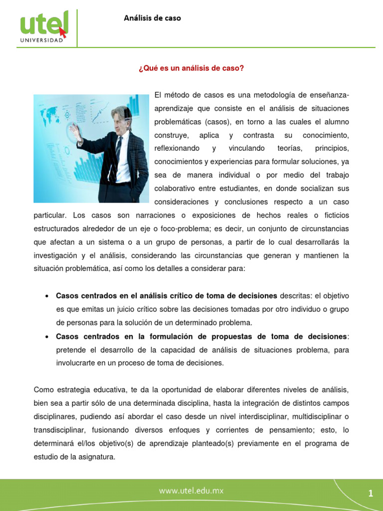 Qué es un analisis de caso | PDF | Toma de decisiones | Aprendizaje