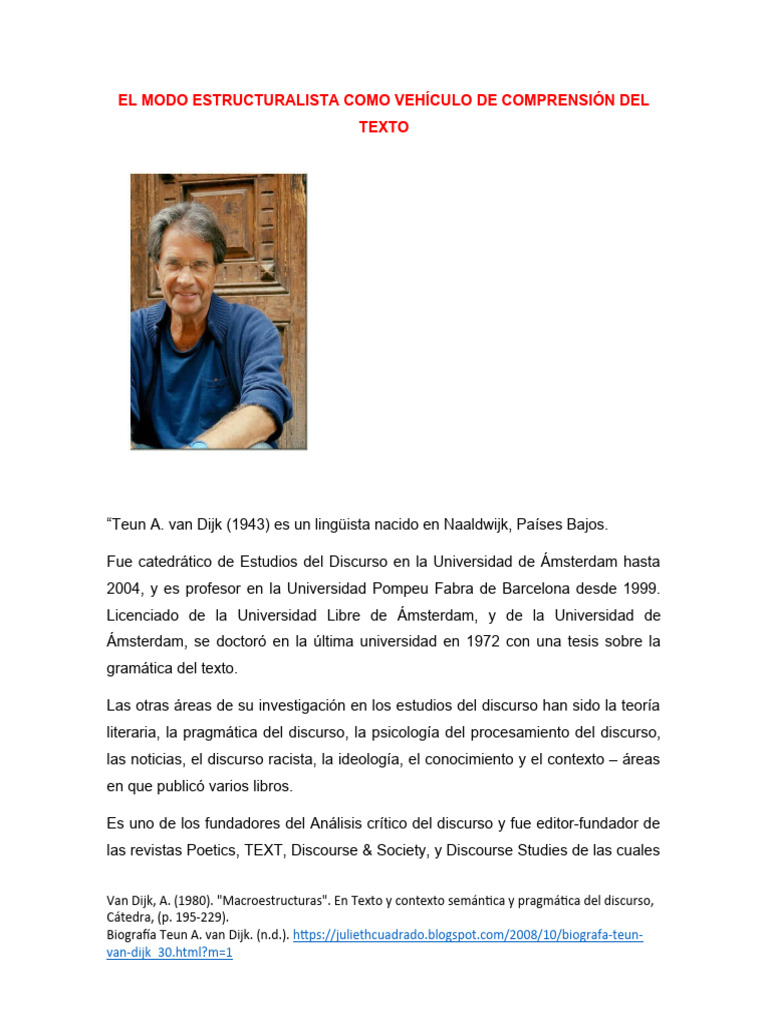 Van Dijk | PDF | Lingüística | Comunicación