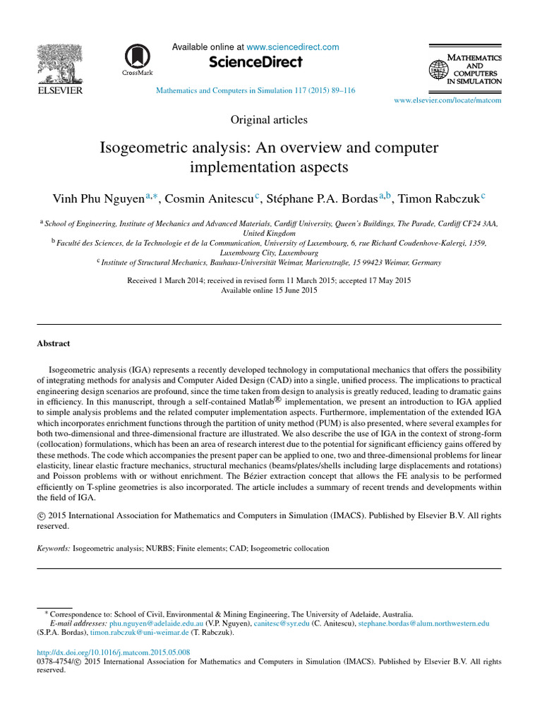 Isogeometric AnalysisAn Overview and Computer | PDF | Finite Element Method | Mathematical Objects