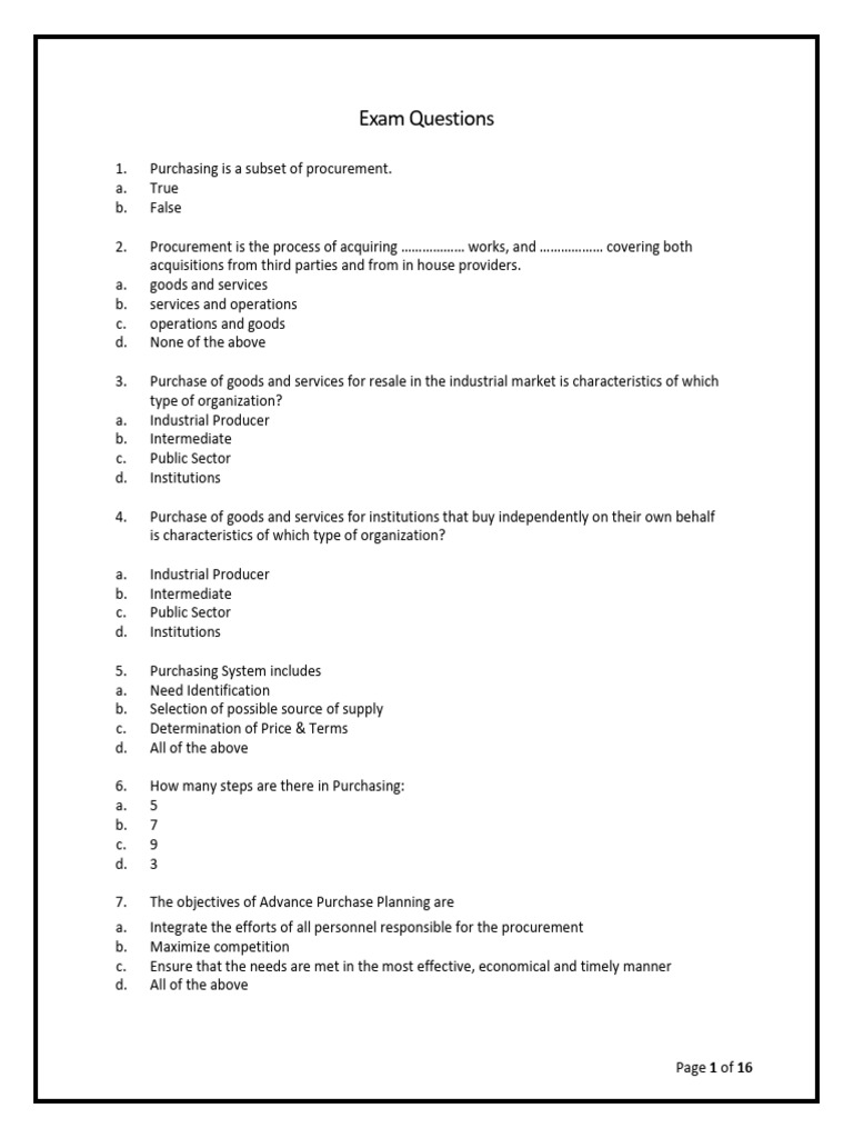 Cipp Exam Questions | PDF | Procurement | Negotiation