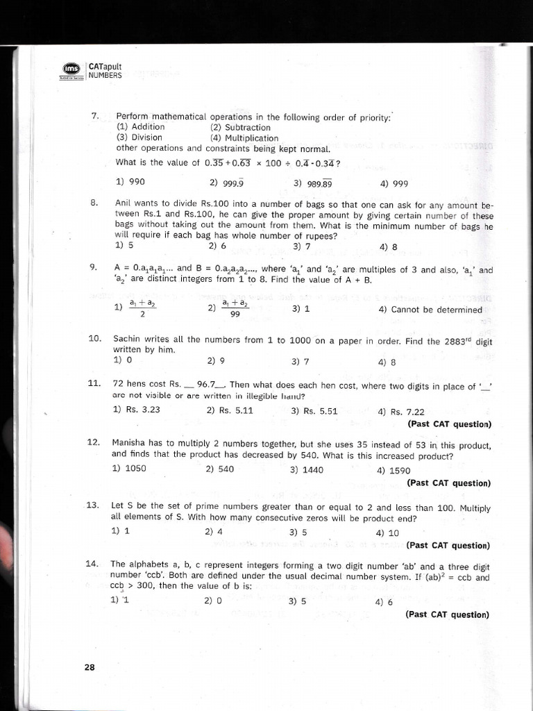 Extracted Pages From CAT FINAL BOOK MODULE 1 | PDF | Arithmetic | Numbers