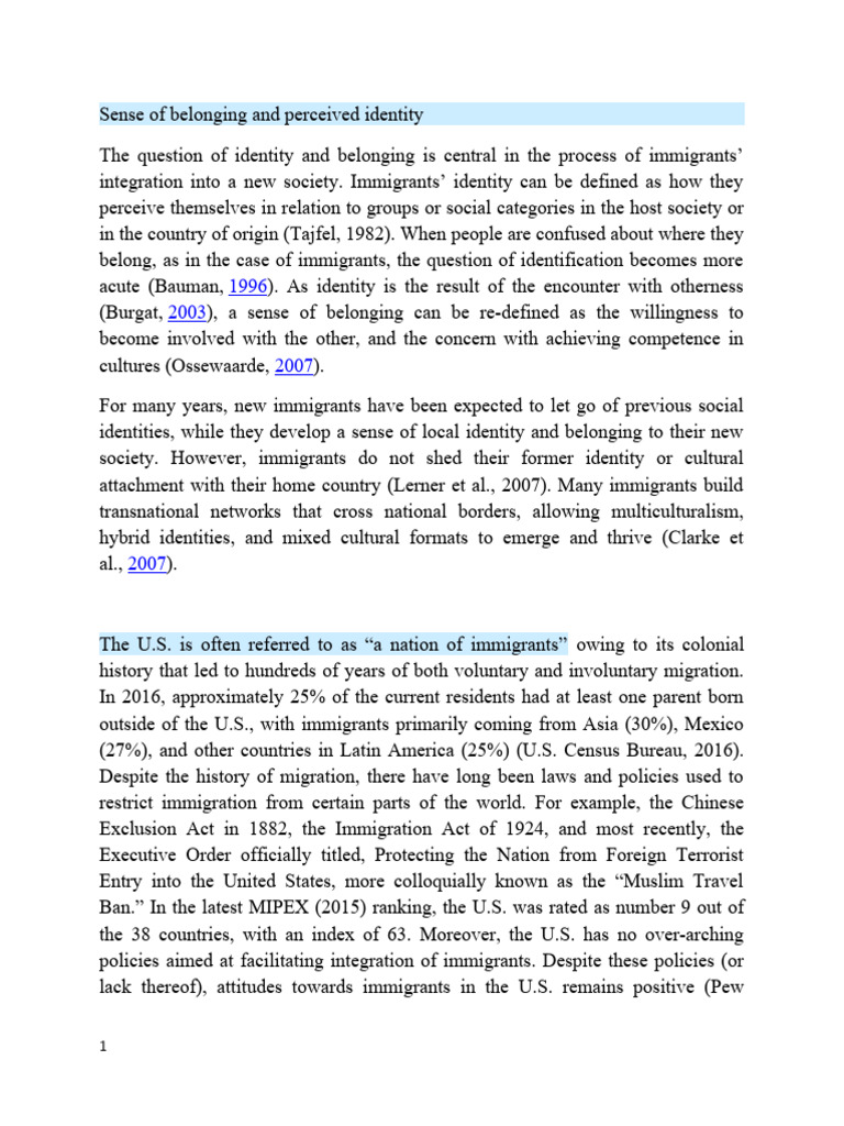 Internet Notes - Identity of Immigrants. | PDF | Immigration ...