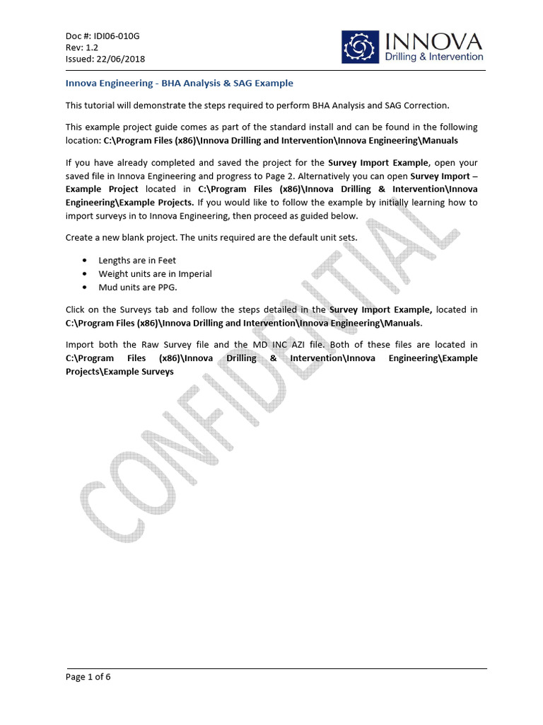 BHA Analysis Example | PDF