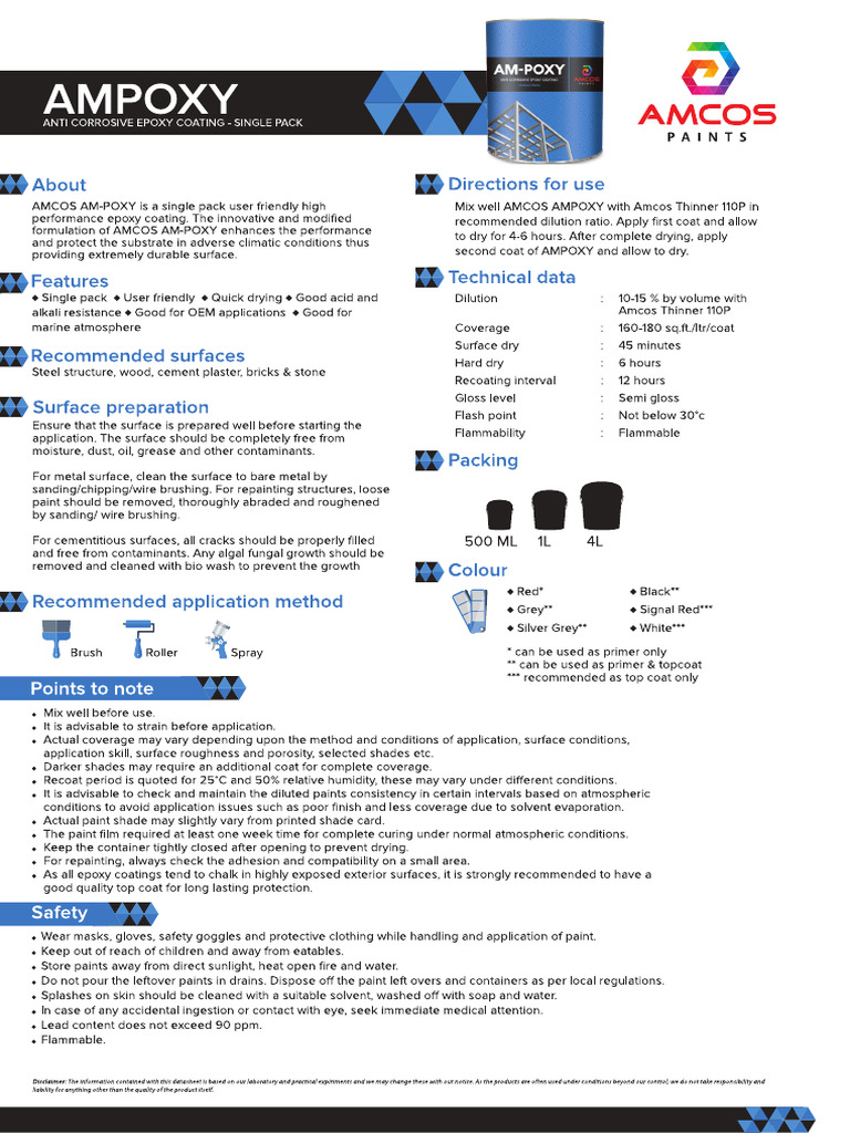 Amcos AMPOXY | PDF