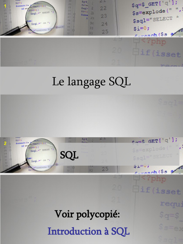 6- SQL | PDF | SQL | Gestion informatique
