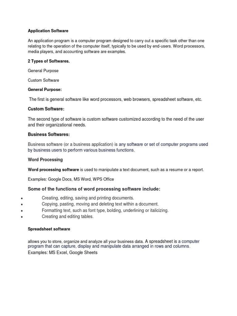 Application Software | Download Free PDF | Databases | Software