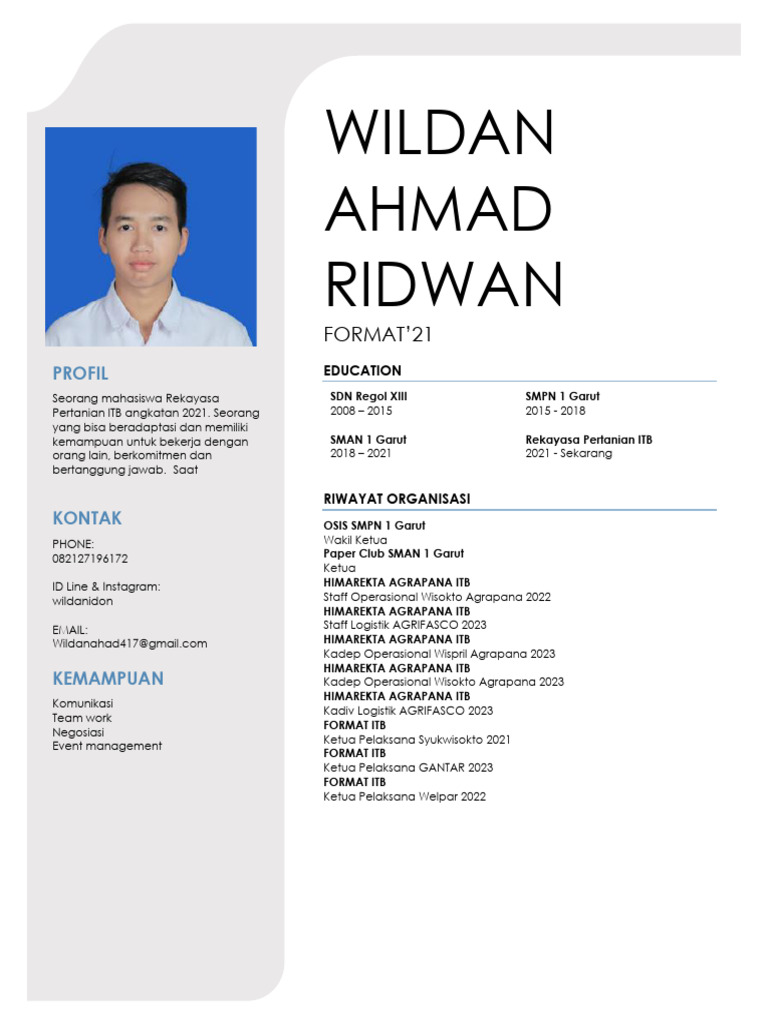 Wildan Ahmad Ridwan CV | PDF