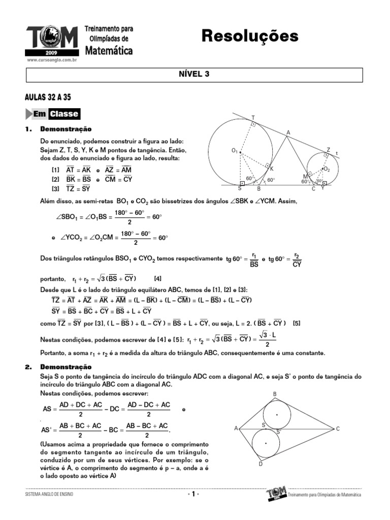 Nivel 3 Quadrilateros Respostas Reginaldo | PDF | Círculo | Triângulo