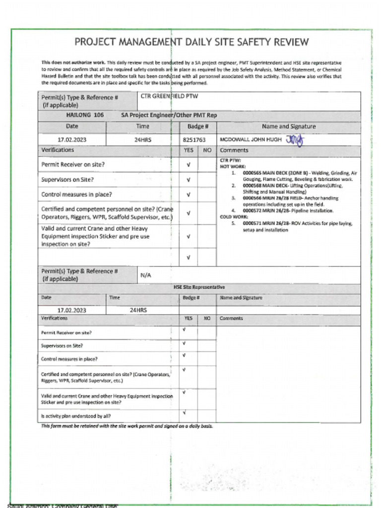 Daily Safety Review Report17.02.24 | PDF