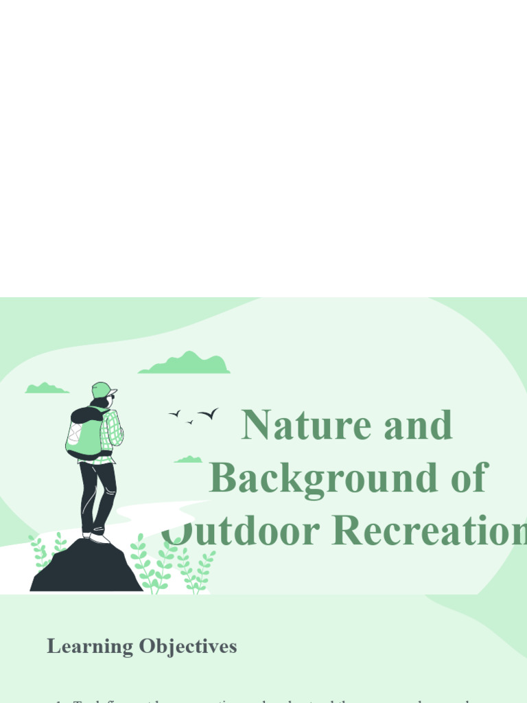 Outdoor Recreation: Nature and Benefits | PDF | Outdoor Recreation ...