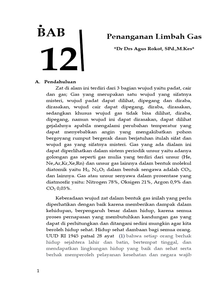 Bab 12 Penanganan Limbah Gas | PDF