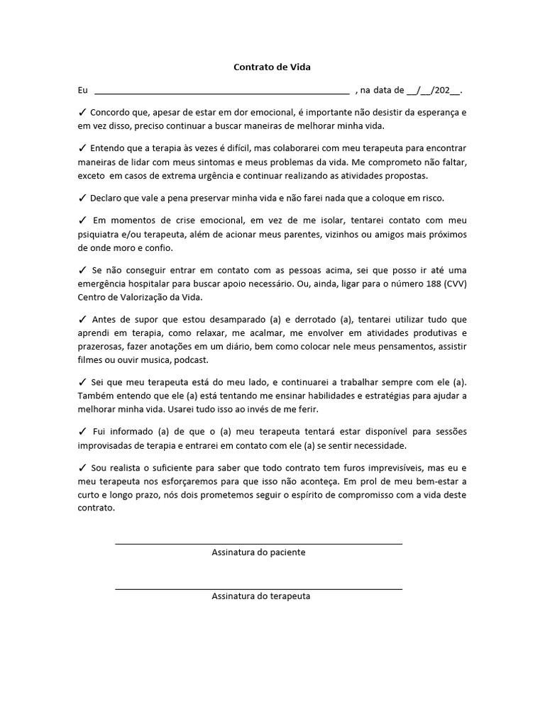 Contrato de Vida | PDF