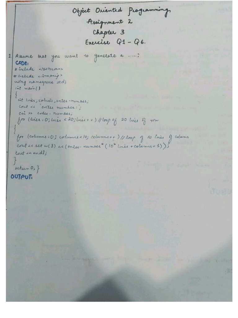 OOP Assignment 1 | PDF