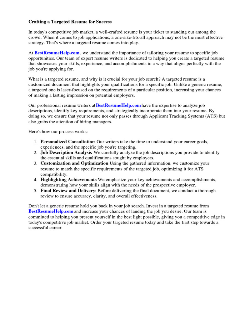 Target Resume | PDF | Résumé | Recruitment