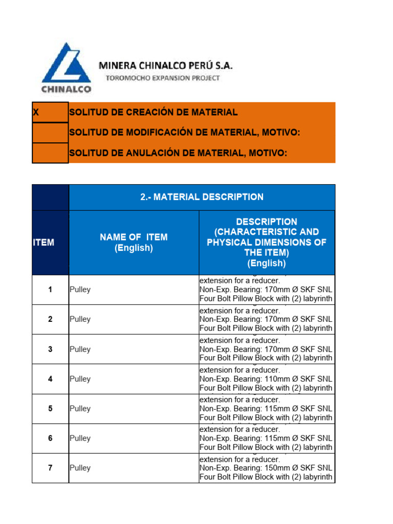 Material Creation and Modification Requests | PDF