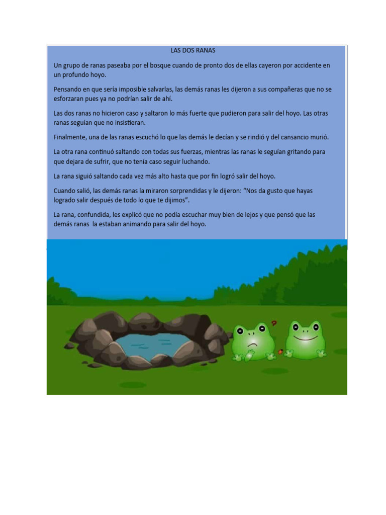 LAS DOS RANAS | PDF