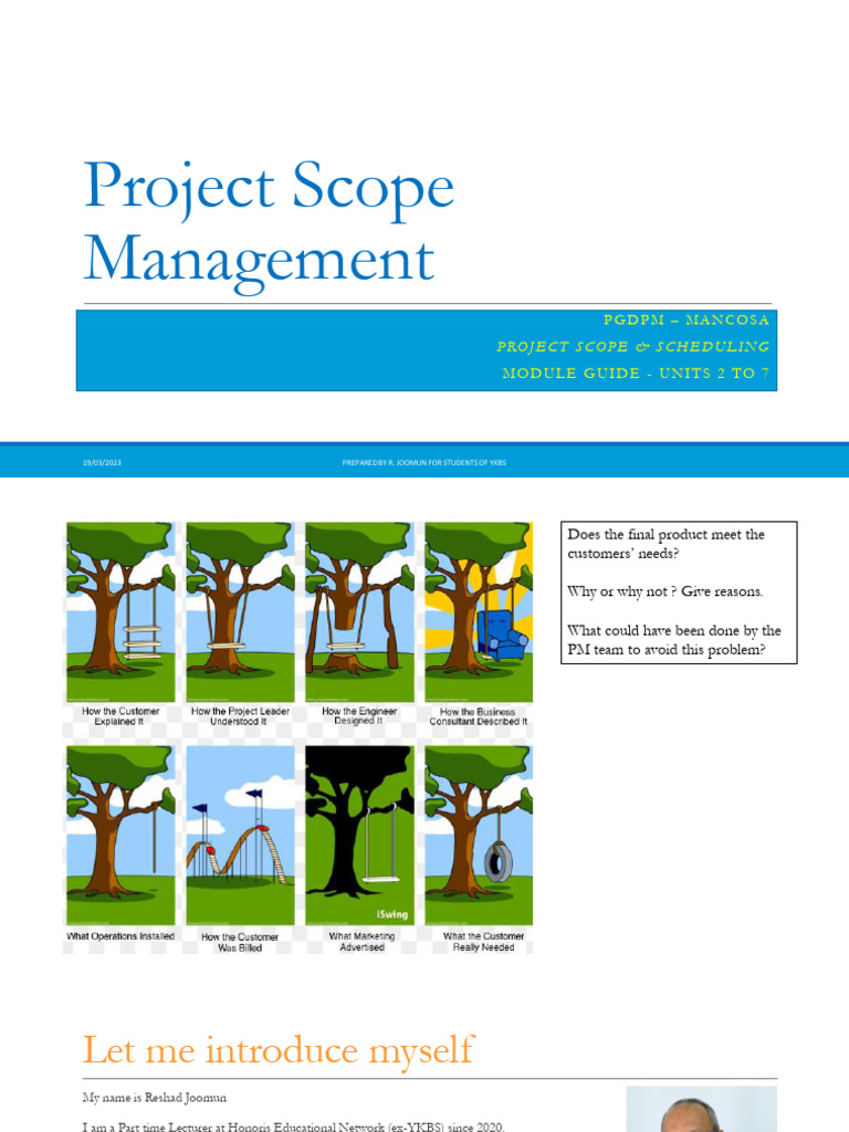 Project Scope Management Units 1 To 7 | PDF | Business | Systems Science