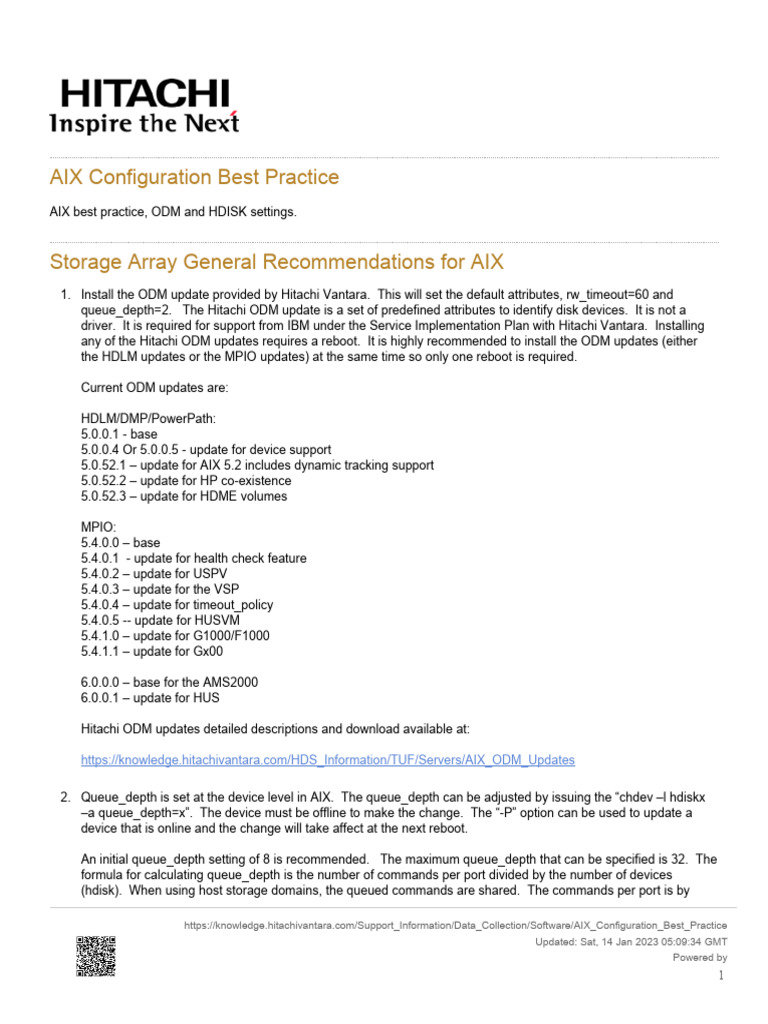 AIX Configuration Best Practice HDS | PDF | Booting | Computer Science AIX Configuration Best Practice HDS | PDF | Booting | Computer Science