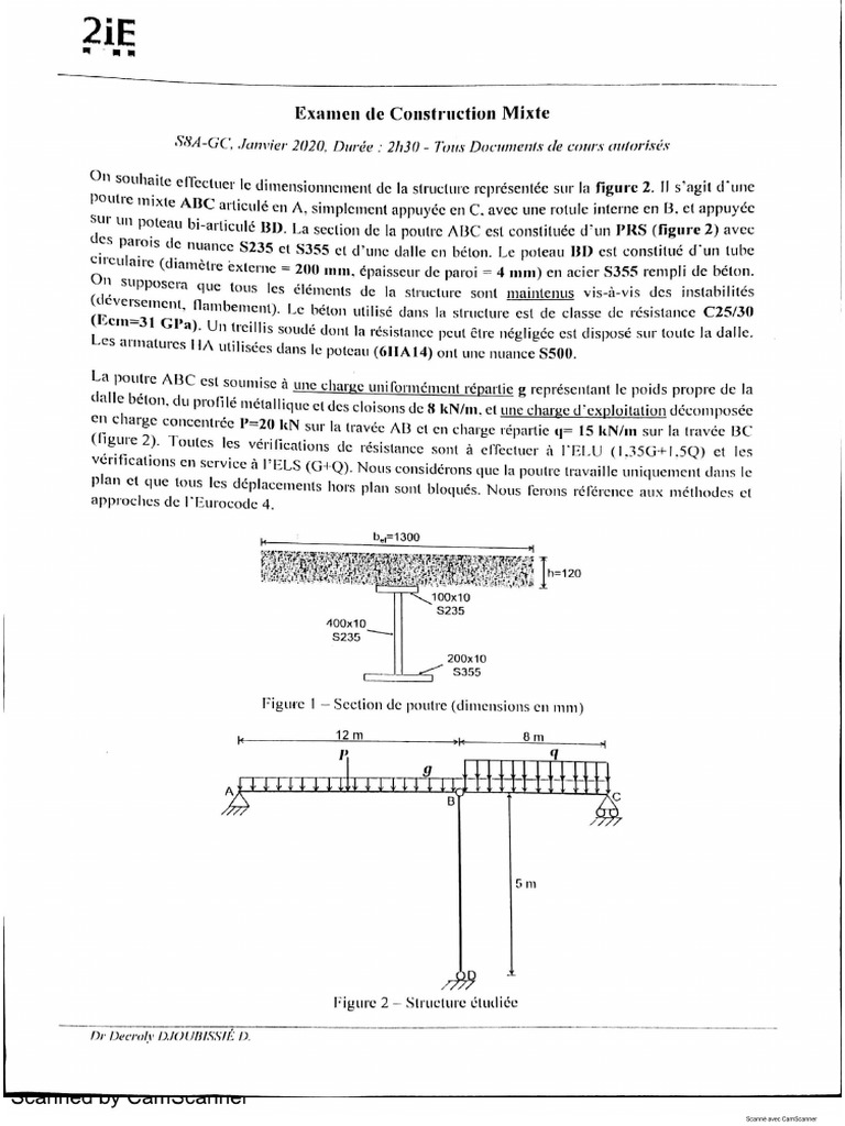 Examen de Construction Mixte | PDF