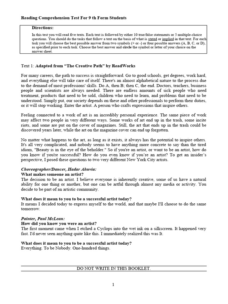 9th Reading Comprehension | PDF | Privacy | Marketing